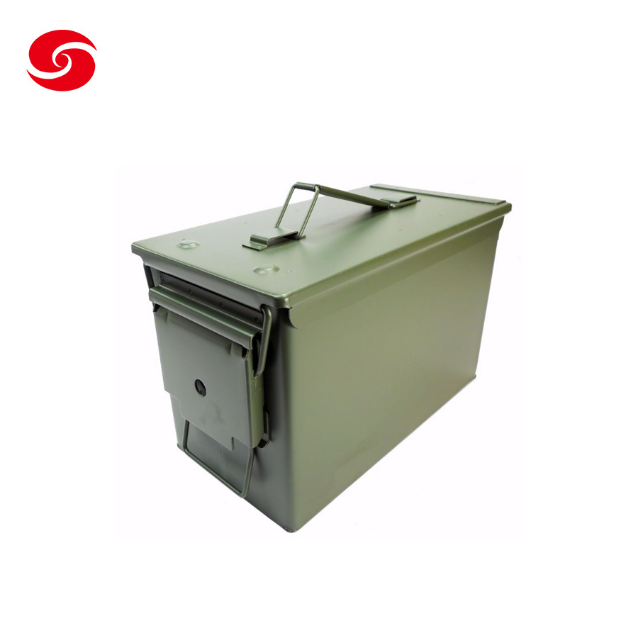 Green Army Standard M2a1 Gd1002 Wholesale Waterproof Military Metal Aluminum Bullet Storage Tool Box for Army