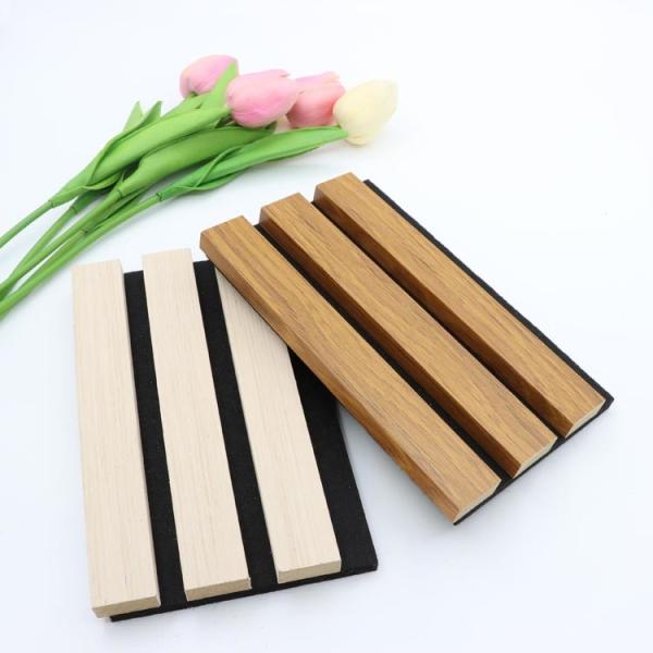 Quality Wood Veneer Luxury Acoustic Panels Fabric Wooden Grooved Fluted for sale