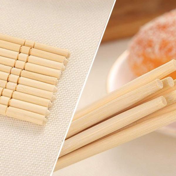 Quality Natural Bamboo Round 5.0mm*20cm Custom Logo Chopsticks for sale
