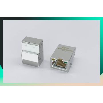 Quality MIC24121‐5101W‐LF3 Offset RJ45 Modular Jack Integrated Surface Mount & Low for sale