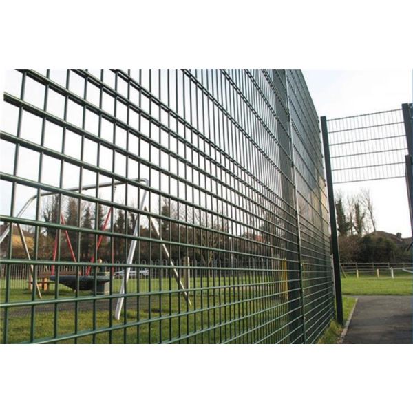 Quality Security Double Wire Fencing Or Twin Wire Mesh Fence Use Round Post for sale
