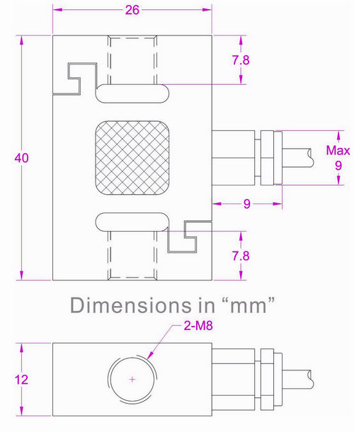 miniature s type load cell 200kg 100kg 50kg
