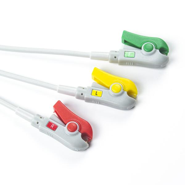 Quality For Biolight Q3 ECG Cable For Biolight Q5 A Q S Series 3 Lead IEC Grabber In for sale