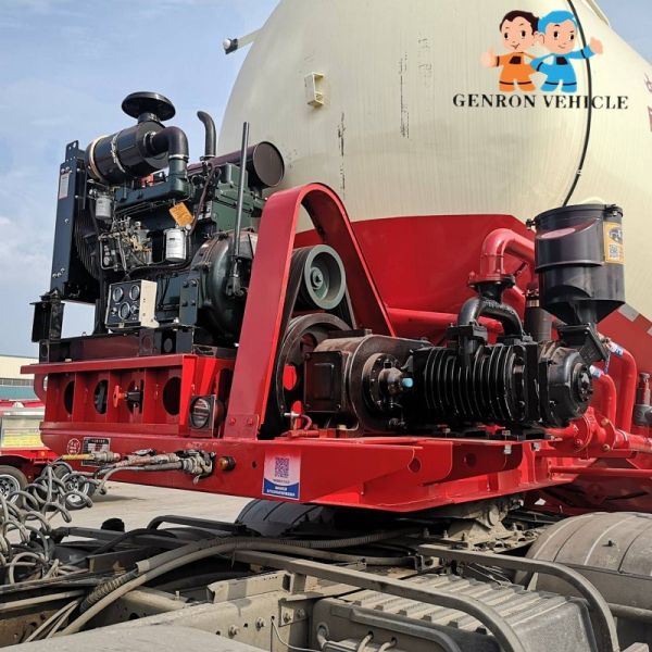 Quality V Type Welded Structure SS 45T Dry Bulk Tanker Trailer for sale