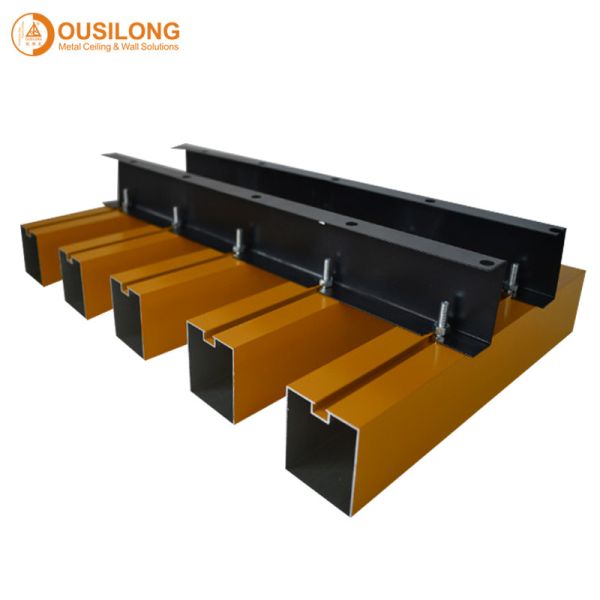 Quality Linear Aluminium Metal Drop Ceiling Tiles Metallic 0.8mm Heat Transfer Coating for sale