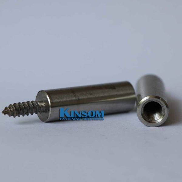 Quality Stainless steel double head bolts with self tapping and machine inner thread for sale