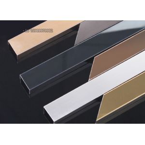 Quality 0.5mm-2mm Stainless Steel U Channel Trim , Black U Channel Edge Trim for sale