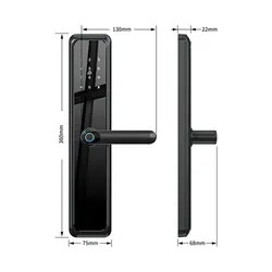 Quality TTLock Smart Front Door Locks With Handle Anti Peep IC Card Fingerprint Password for sale