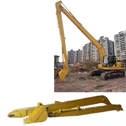 Quality Q355B 7-28m Long Boom Arm Excavator Extended Arm Long Boom With Rock Bucket For Hitachi Komatsu for sale