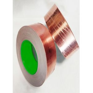 Quality 50mm RFI Conductive Adhesive Copper Tape Double Sided Foil Tape EMI Shielding for sale