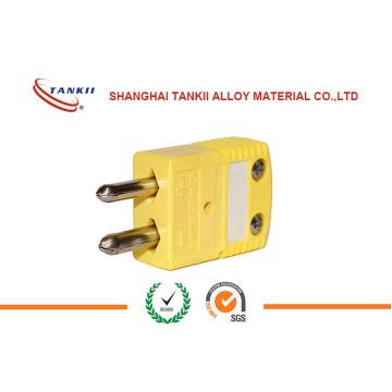 Quality Standard black J Type Thermocouple Connector plug with solid pin used for for sale