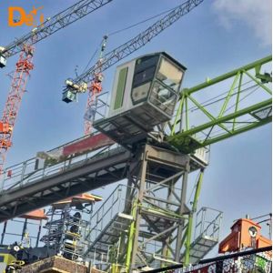 Quality Used Zoomlion 6010-6 Tower Crane Flat Head Construction Crane Green Colour for sale