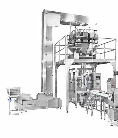 Quality PLC Multihead Weigher Packing Machine , Noise Proof Vertical Packaging Machine for sale