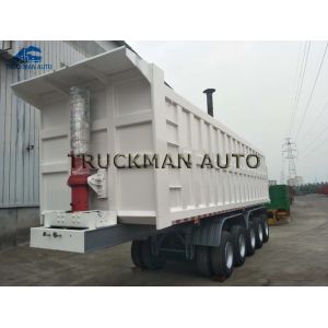 Quality Heavy Duty Semi Tipper Trailer , Semi Bottom Dump Trailers With Hyva Brand for sale