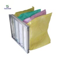 Quality Customized Fiberglass Pocket Filter 99.97% H13~H14 Anti Corrosion for sale