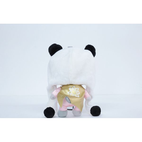 Quality Warm Plush Panda Hat Black / White Color Customized Logo Polyester Material for sale