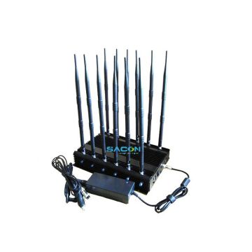 Quality 12 Bands Range Walkie Talkie Signal Jammer 135MHz - 5800MHz With 5% - 95% for sale