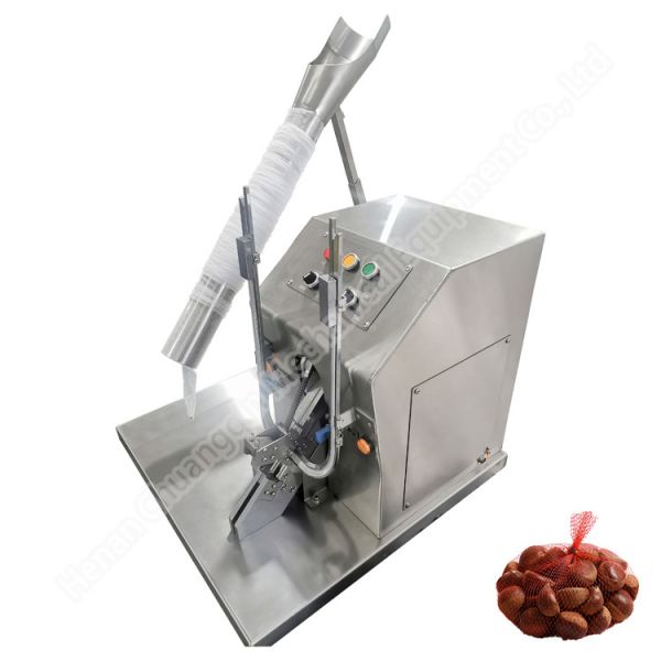 Quality Semi Automatic Fruit Mesh Bag Packing Machine Garlic Orange Onion Packing Net for sale