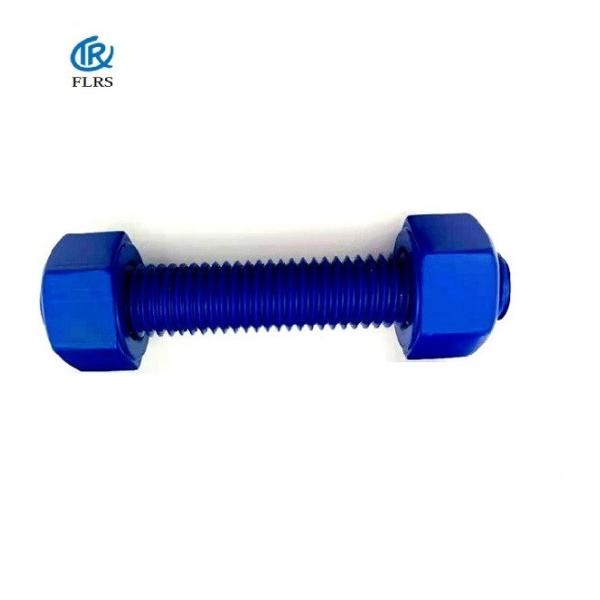 Quality PFTE Coating Double Ended Bolt / A193B7 /A1942H XYLAN Stud Bolts for sale