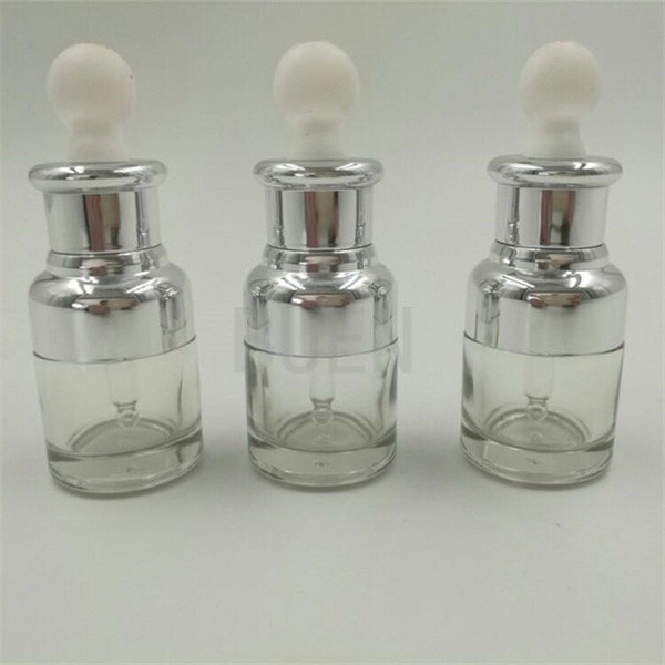 Quality Recyclable Glass Dropper Bottle Transprent Clear Small 18mm Neck for sale