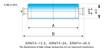 High Voltage Limiting Current Backup Bay-O-Net Elsp Fuse Model Xrnt4-24