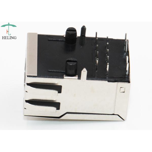 Quality Side Entry PCB Mount 1000Base T RJ45 , 1000M RJ45 Female 8P8C Modular Jack for sale