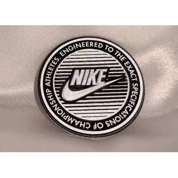 Quality Embossed Round Nik Logo TPU 3M Reflective Labels For Sweatpants for sale