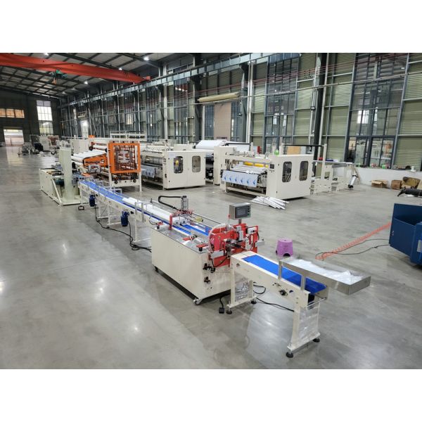 Quality 12 Rolls Bundle Lamination Small Toilet Tissue Paper Roll Making Machine for sale