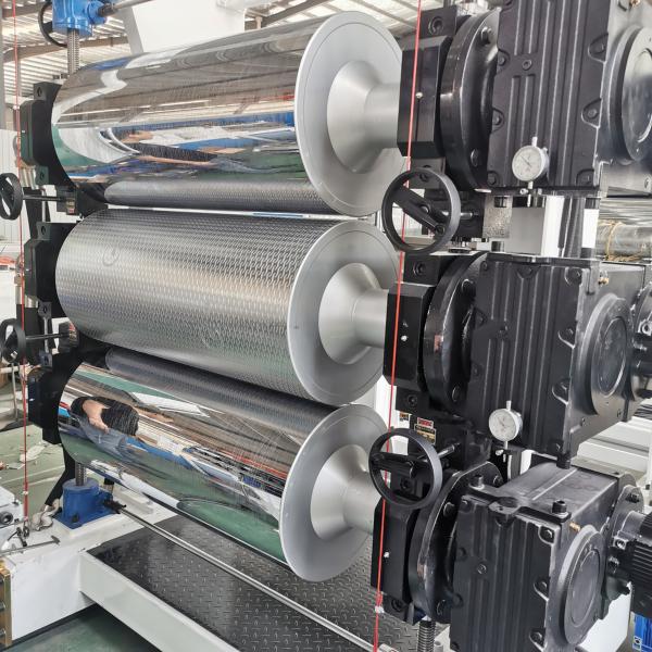Quality 10000 KG HDPE Geocell Extruder Production Line for PE Granules Geocell Making for sale