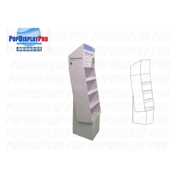 Quality Temporary Card Cardboard Floor Displays 140gsm Disinfectant Wipes for sale