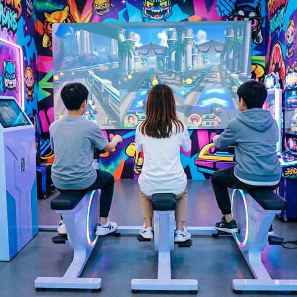 Quality New Arrival Kids Interactive Cycling Game Machine VR Dynamic Exercise Bike with for sale