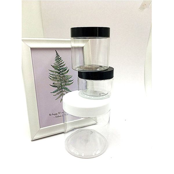 Quality Cosmetic Pet Plastic Jar 100ml Clear Spice Jars Packaging for sale