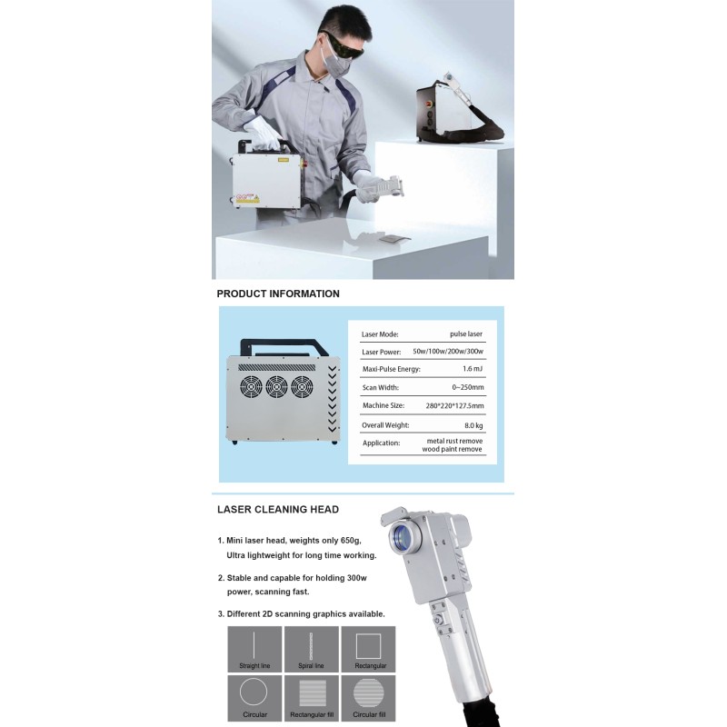 Portable Laser Cleaning Machine - Compact industrial laser rust removal equipment