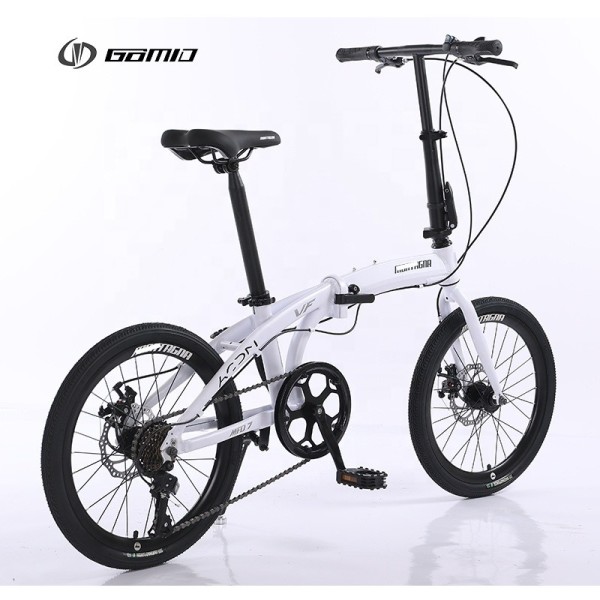 Quality Custom Foldable 20 Inch GOMID Folding City Bike with SHIMANO TX30-7 Speed Gear Shift Lever and Aluminium Alloy Frame for sale