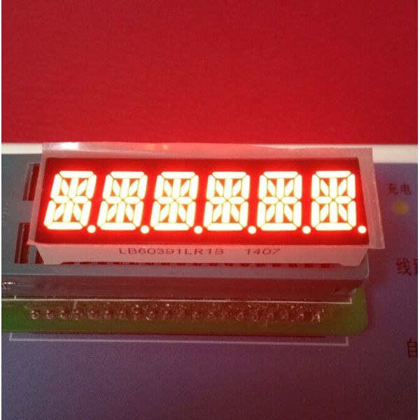 Quality 0.39 Inch 6 Digit 14 Segment Display Common Cathode Ultra Blue Process Control for sale