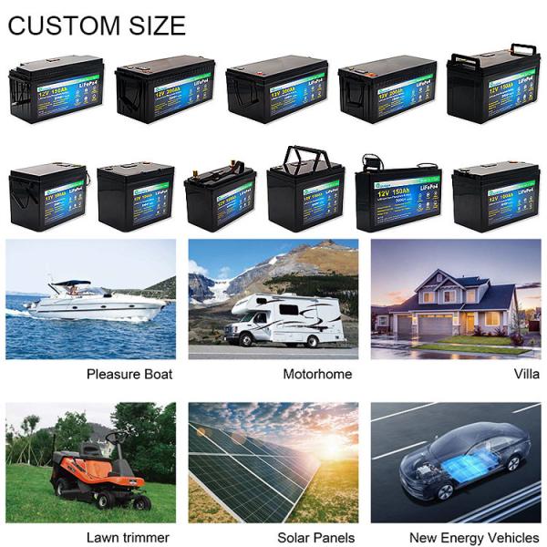 Quality 12 Volt Deep Cycle Golf Cart Battery Bluetooth Lifepo4 Convenient for sale