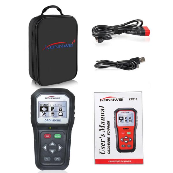 Quality 16 Pin Konnwei Car Diagnostic Scanner One-click I/M Readiness OBD2 Code Reader for sale