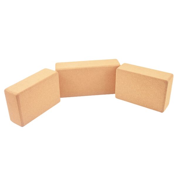 Quality 4" X 6" X 9" Large Lean Cork Yoga Block Bricks Lightweight for sale