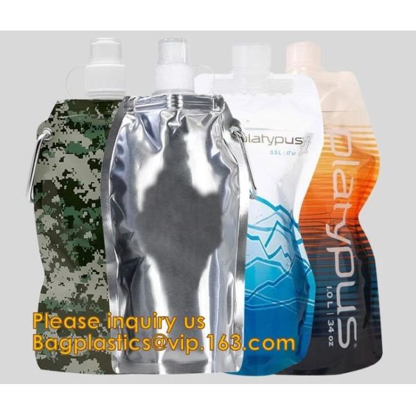Quality spout Bag good for packaging liquids 16.9oz 5.3 x 8.9 inch,Liquor Pouch Drinking Flasks, Reusable Liquid Spout Bag, BPA for sale