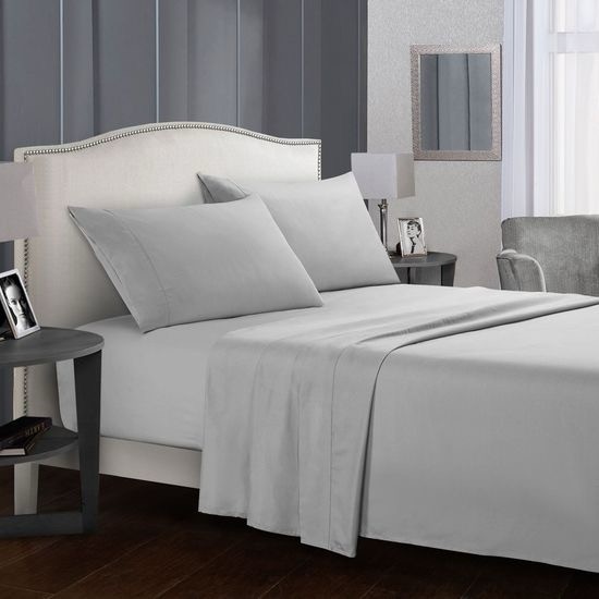 Quality Custom Color Packaging Bed Linen Plain Dyed Home Hotel Bed Flat Fitted Sheet for sale