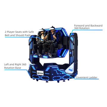 Quality Two Seats 9D VR Simulator 8.0KW With Roller Coaster VR Simulation Game for sale