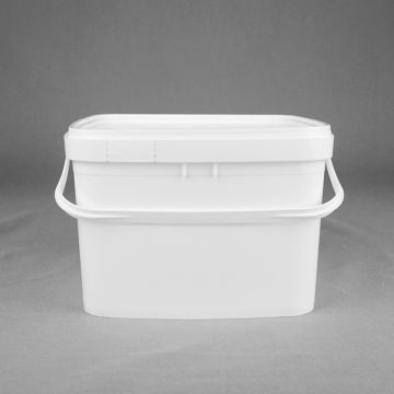 Quality 3 Liters Transparent Rectangular Plastic Bucket With ISO9001 for sale