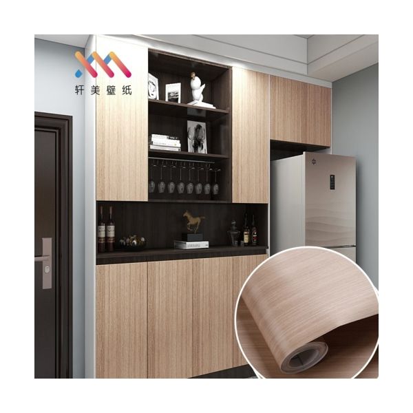 Quality 2ft Width Furniture Films Wood Grain Vinyl Wall Covering Wallpaper Roll for Contemporary Home Decoration for sale