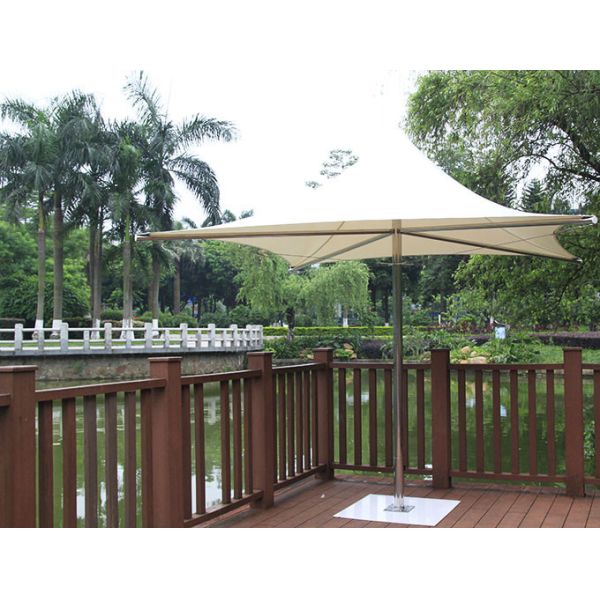 Quality Stainless Steel Iron Base Beach Sunshade Umbrella Deck Mounted Cantilever Umbrella for sale