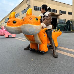 Quality Shopping Mall Electric Dinosaur Scooter Ride for Kids High Density Sponge Coin for sale