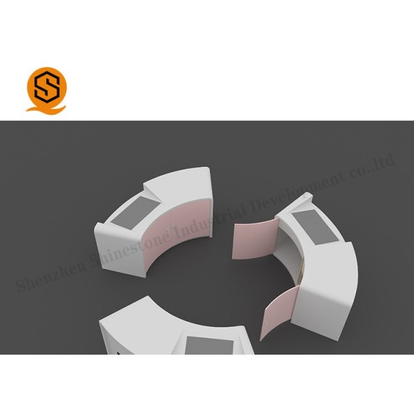 Quality OEM Logo Solid Surface Reception Desk Bank Reception Counter for sale