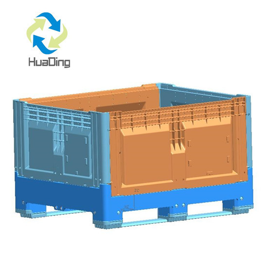 Quality HUADING Plastic Pallet Box Collapsible Container L1200*W1000*H760 mm for for sale
