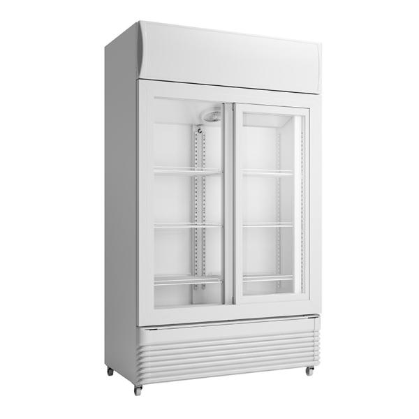 Quality Yogurt / Drinks Professional Double Glass Door Freezer for sale