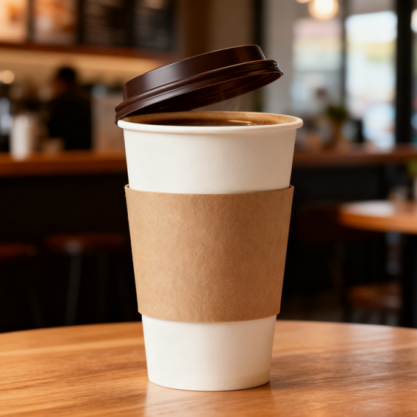 Quality Eco-friendly water-based coating custom logo disposable double-layer coffee for sale