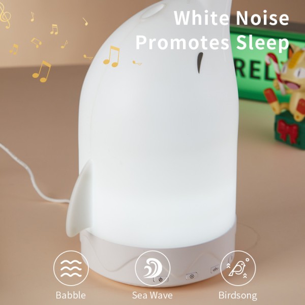 Quality Portable LED Night Light 100V - 240V Dolphin Table Lamp White With Music for sale